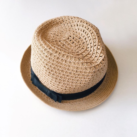 Accessories | Eclectic Straw Fedora Hat With Black Ribbon | Poshmark